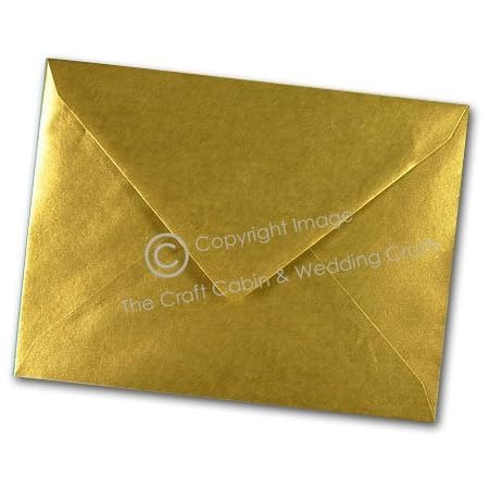 x25 C5/A5 Gold Metalic Pearl Quality Envelopes : Amazon.co.uk ...