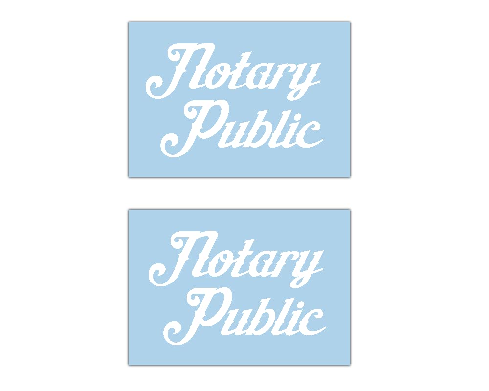 Amazon.com: (2) Notary Public Sticker Office Business Vinyl 8" Decal ...