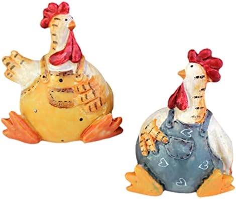 Amazon.com: Resin Chicken Figurine with Glasses – Distressed Faux ...