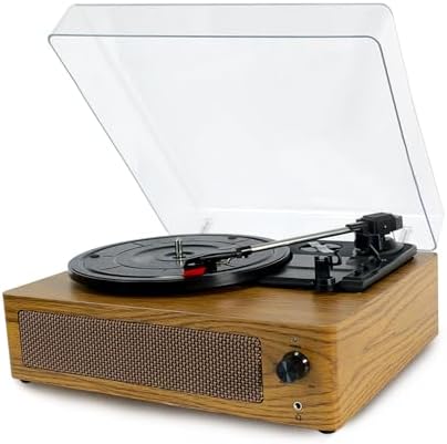 Amazon.com: Bluetooth Vinyl Record Player,3-Speed Turntable with Stereo ...