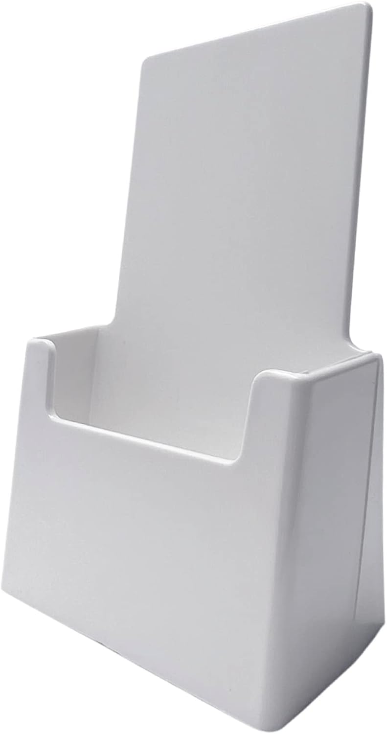 Amazon.com: White Plastic Tri-fold Brochure Holder Countertop Display ...