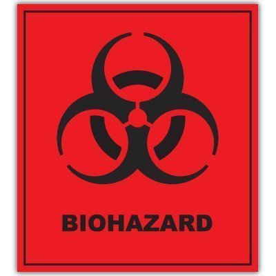 Amazon.com: Biohazard Stickers Sign, Biohazard Warning Labels ...