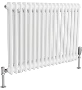 Traditional 2 Column Radiator Cast Iron Style Horizontal White Colour ...