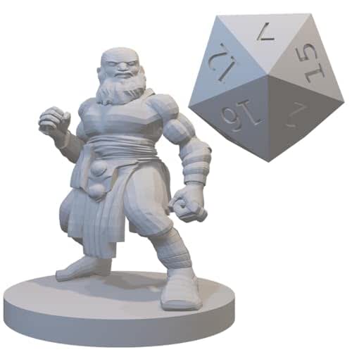 Amazon.com: Monk Miniatures for DND Pathfinder RPG Unpainted Resin 28mm ...