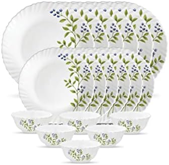 La Opala Novo Collection Opal Glass Crockery | for Family of 6 | Dinner ...