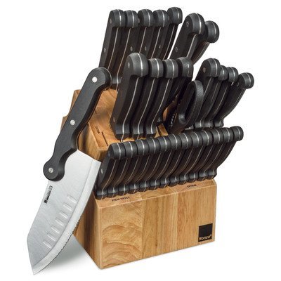 Buy Ronco 30 Piece Knife Set and Block, Black Online at Low Prices in ...