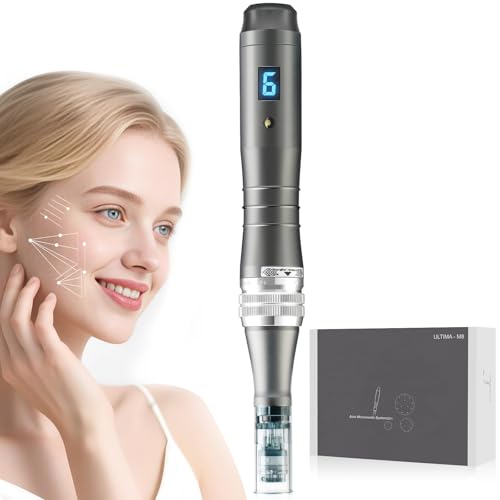 Microneedling Pen, 0.25mm DermaStamp System-Derma Roller Alternative ...