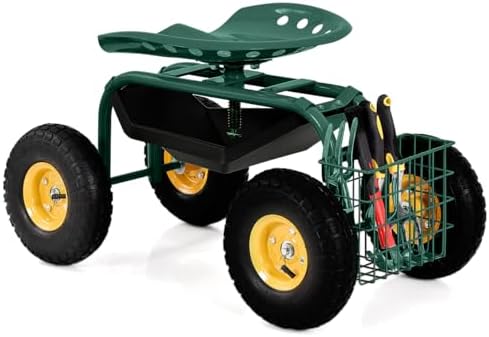 Draper 60852 Gardeners Tool Cart and Seat, Green : Amazon.co.uk: Garden