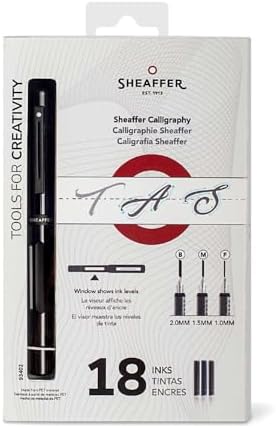 Sheaffer Calligraphy Matte Black Fountain Pen Minikit - Fine, Medium ...
