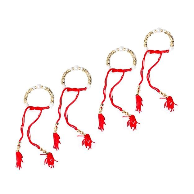 INAAYA Rakhi For Brother, Bhai And Bhabhi Traditional Lumba Rakhi For ...