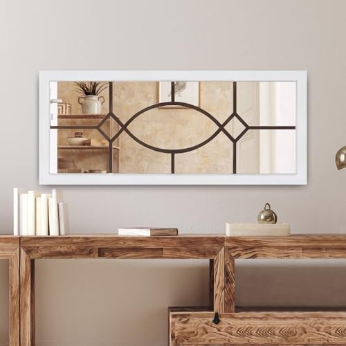 Amazon.com: Jesmaikor Farmhouse Mirror, 43.3" x 17.7" Rectangular ...