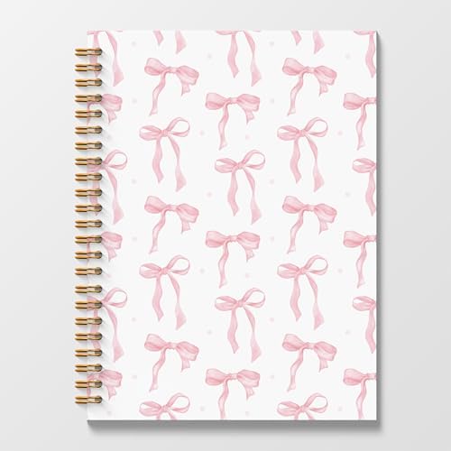 Amazon.com : ANIANG Bow Notebook, Coquette Notebook, Preppy Notebook Journal, Trendy Funky Pink ...