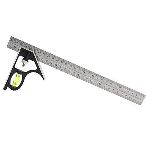 Inrali Right Angle Ruler,12-Inch Universal Adjustable Metric Stainless ...