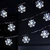 KNONEW Christmas Lights, Snowflake String Lights 100 LED 32ft with 8 ...