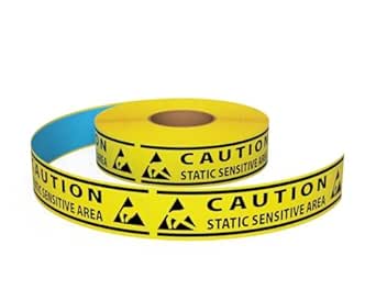 DuraStripe Inline Industrial, 5S Floor Marking Tape, Electrostatic Discharge Safety (ESD ...