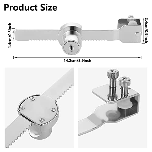 JMIATRY 8 Set Sliding Glass Door Ratchet Lock, Vivarium Lock Sliding ...