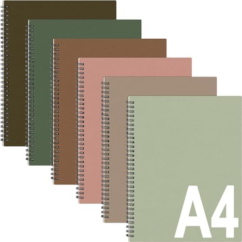 Amazon.com : Glenmal 6 Pcs Spiral Notebook for Work A4 8.5 x 11 ...