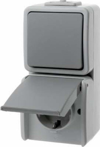 Berker 478005 Combination Rocker Switch Schuko Socket Outlet With ...