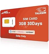 Amazon.com: TALKSIM USA Unlimited Data Only SIM Card for AT&T/T-Mobile ...