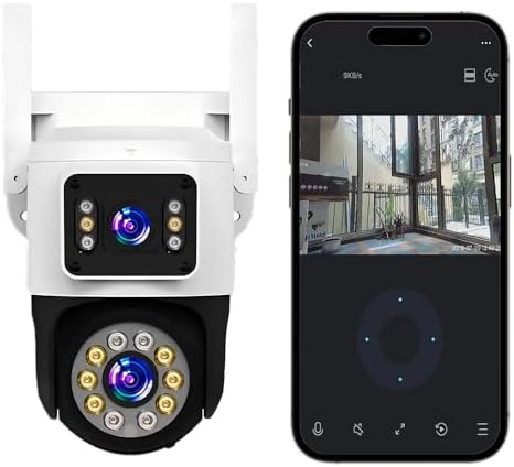 Amazon.com : Dual Lens Security Camera Dual Screen 2K HD Wireless ...