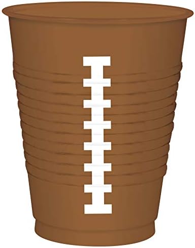 Amazon.com | Vibrant Green Football Party Plastic Tumblers - 9 oz. (24 ...