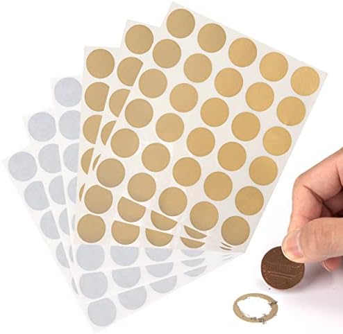 Heveer Scratch Off Stickers Round Self-Adhesive Scratch Cards Stickers ...