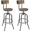 Amazon.com: GOFLAME Bar Stools Set of 2, Industrial Counter Height Bar ...