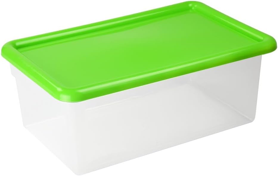 Amazon.com - YBM HOME Plastic Container with Colored Lid, 5 Qt Plastic ...