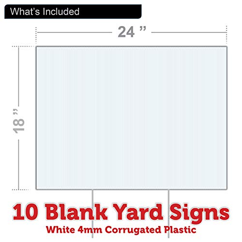 Snapklik.com : 10 Blank Yard Signs