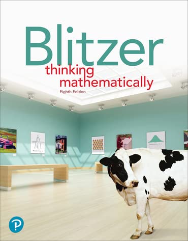 Thinking Mathematically AP Edition (8th Edition): Blitzer ...