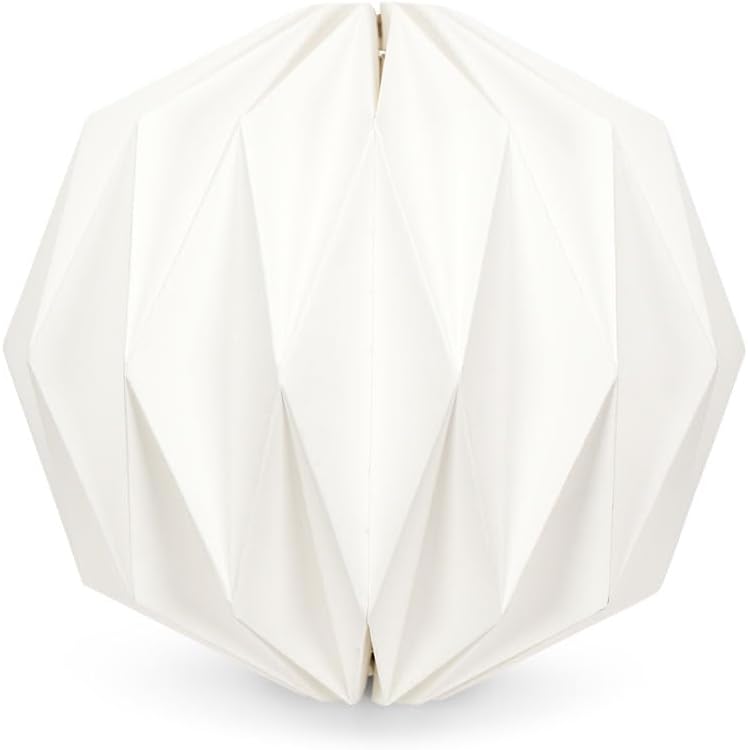 ValueLights | Easy Fit Lampshade White Origami Paper Fold Ceiling ...