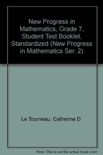 Buy New Progress in Mathematics, Grade 7, Student Test Booklet ...