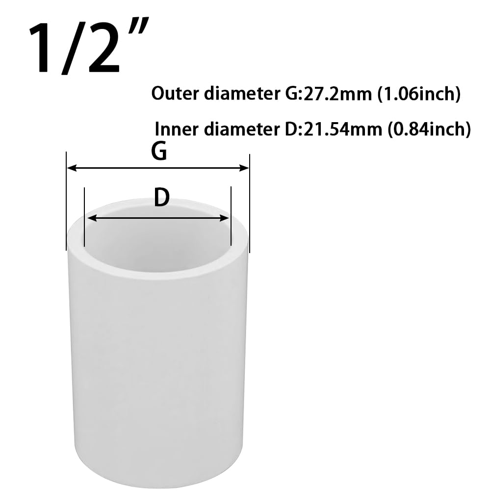 Snapklik.com : ANPTGHT 1/2 PVC Coupling 2 Way Pipe Fittings, Furniture ...