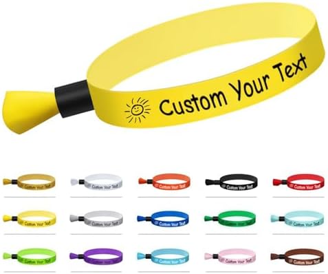 50-300PCS Personalized Cloth Event Wristbands with Custom Text Logo ...