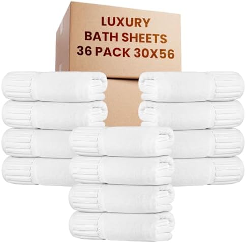 Amazon.com: Ryotei Luxury Large Bath Sheets Bulk – 36 Pack 30x56 Inch ...