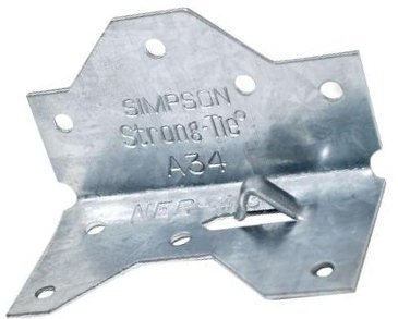 Amazon.com: 20 Pack Simpson Strong-Tie A34 Framing Angle Bracket ...