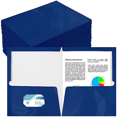 Snapklik.com : Yeaqee 100 Pack 2 Pockets Glossy Laminated Paper Folder ...