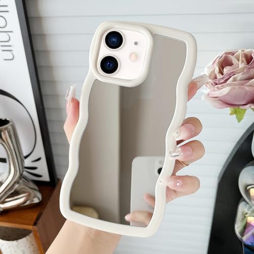 Amazon.com: Jmltech for iPhone 14 Pro Max Case Mirror Curly Wave Frame ...