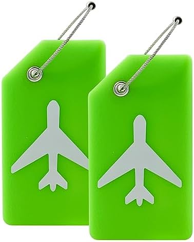 Amazon.com: Mziart 2 Pack Silicone Luggage Tags for Suitcases Travel Bag Tags for Luggage ...