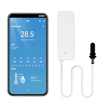 Amazon.com: Smart Thermometer Hygrometer: WiFi Temperature Sensor with ...