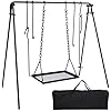 Amazon.com : REDCAMP Swing Campfire Grill Stand - Collapsible Campfire ...
