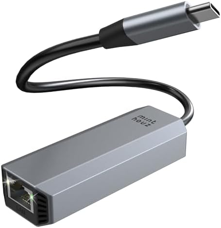 Minthouz USB LAN Adapter，5G Ethernet Adapter,Aluminium RJ45 USB C auf ...