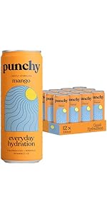 Punchy Drinks - Mango - Everyday Hydration, Lightly Sparkling ...