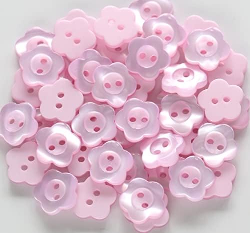 Amazon.com: GANSSIA 1/2 inch (12.5mm) Flower Shape Buttons for Sewing ...
