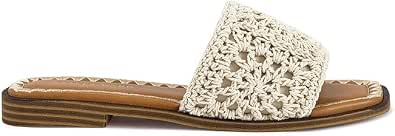 Amazon.com | ALECANDRA-CREAM FLAT SANDAL | Flats