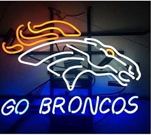 Amazon.com: Prouten Neon Signs 20"x16" Go Broncos Neon Sign Light Man ...
