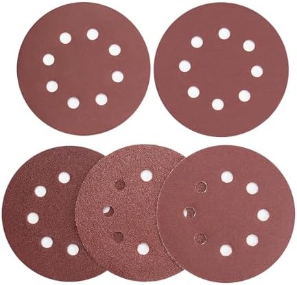 100pcs 125mm Sanding Discs, (Hook and Loop 20 x 40/60/80/120/180 Mixed ...