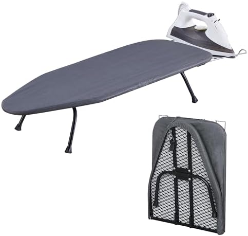 Amazon.com: Metal Foldable Tabletop Ironing Board with Iron Rest ...