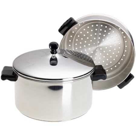 Amazon.com | Farberware Classic Stainless Stock Pot with Lid & Steamer ...