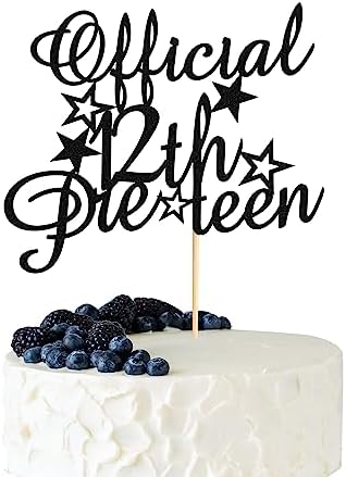 Amazon.com: Arthsdite Official 12 Pre-teen Cake Topper, Happy 12th ...